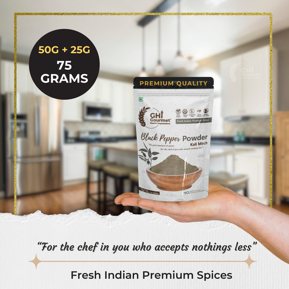 Superior Grade Black Pepper Powder 75g (Pack of 1) and 150g (Pack of 2 ...