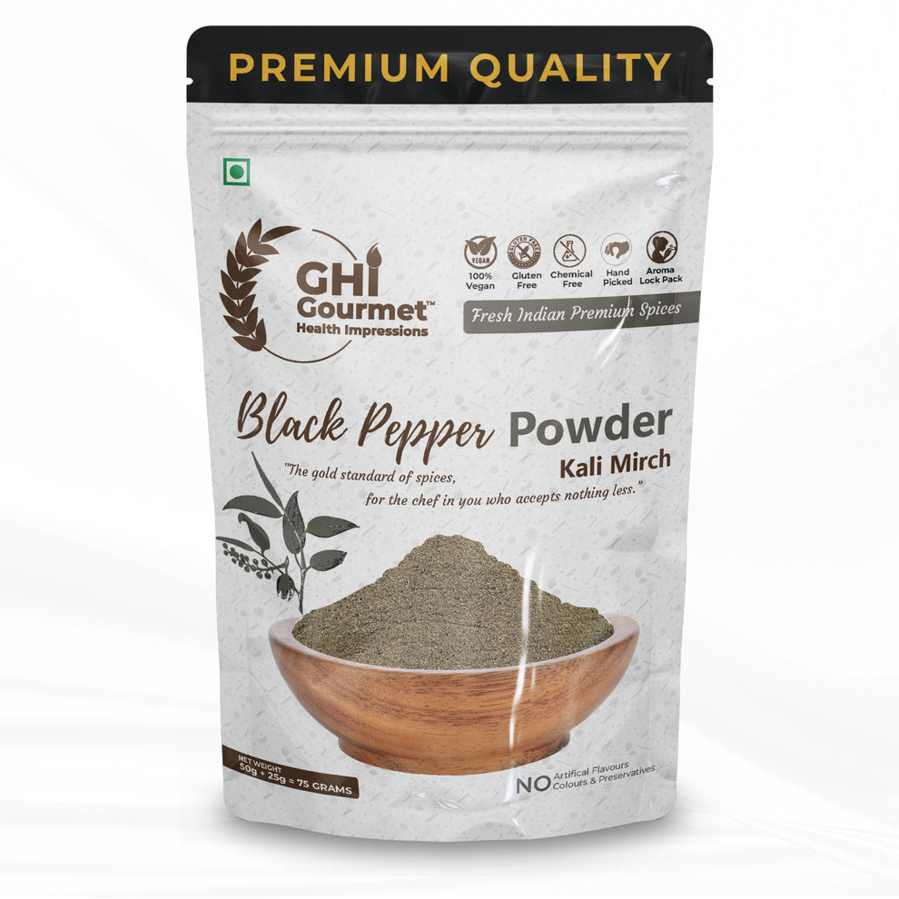 Superior Grade Black Pepper Powder 75g (Pack of 1) and 150g (Pack of 2 ...